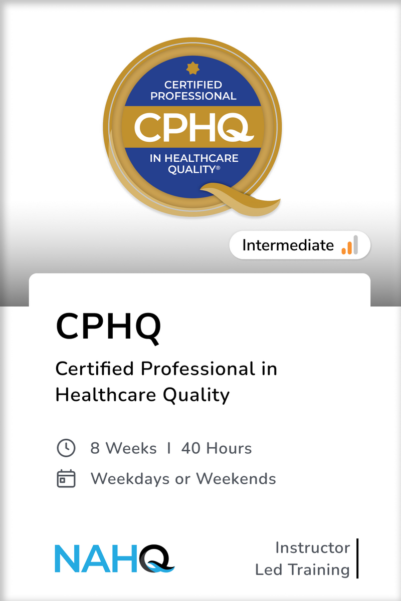 Certified Professional in Healthcare Quality – Team Academy